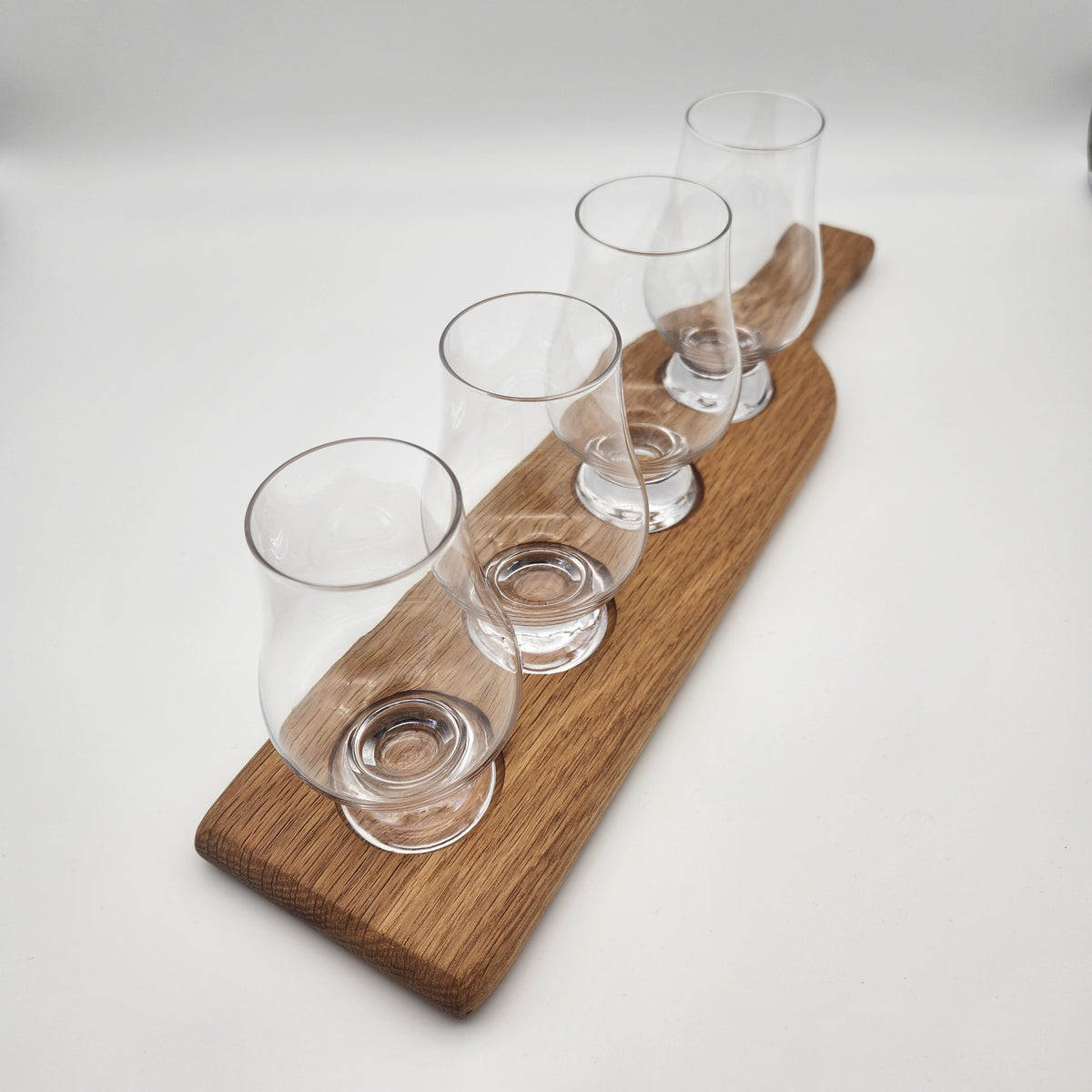 Oak Glencairn whiskey flight board – Northman Woodworks